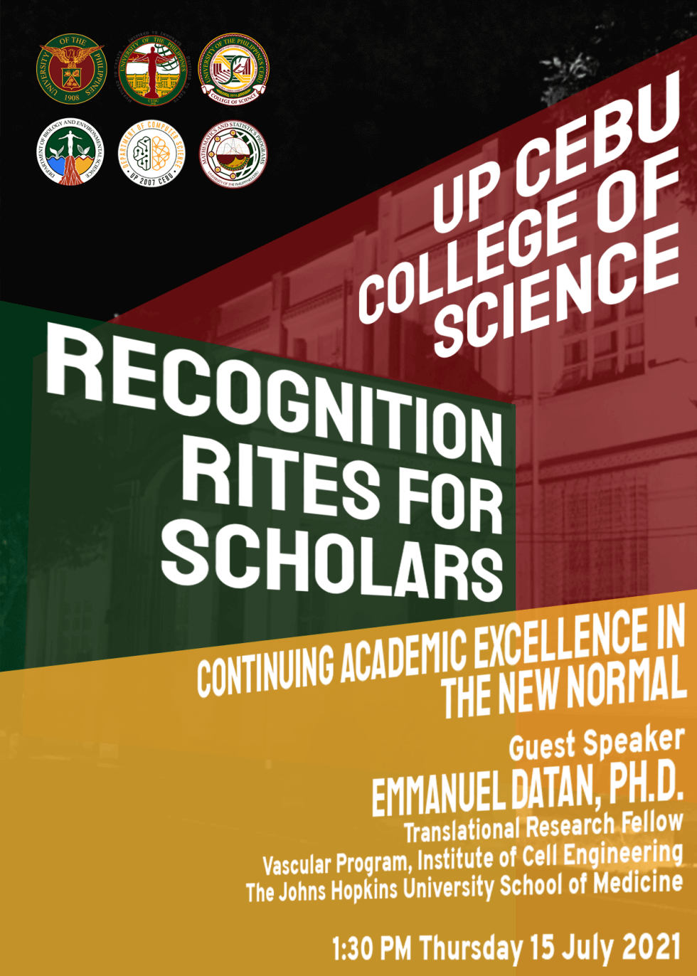 UP CEBU COLLEGE OF SCIENCE RECOGNITION RITES FOR SCHOLARS - UP Cebu ...