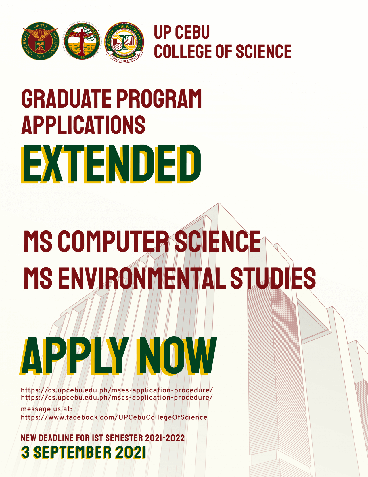 Graduate Program Applications Extended to Sept 3 - UP Cebu College of ...
