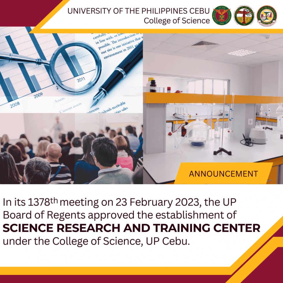 UP CEBU college of science to establish science research and training ...