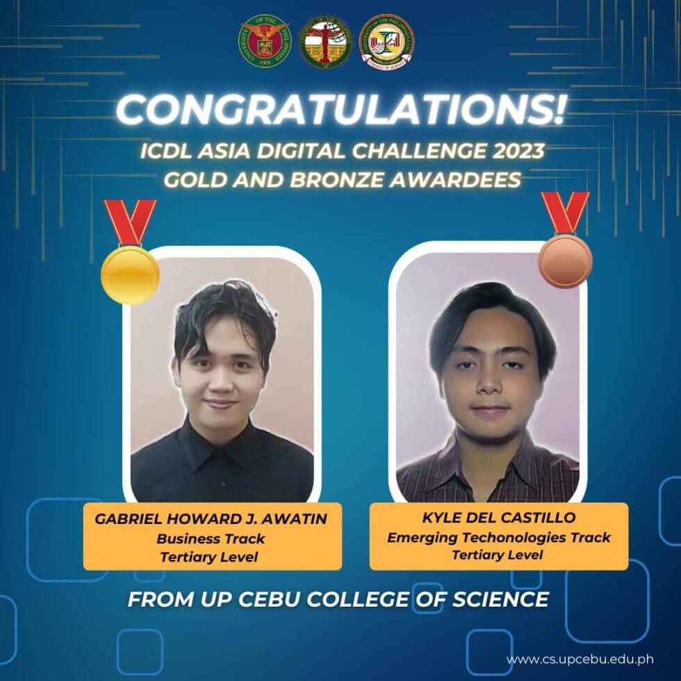 up cebu college of science students bagged awards in icdl asia digital ...